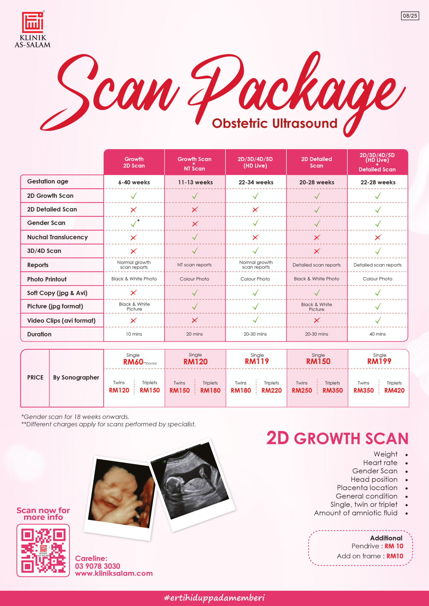 Clinic Ultrasound Scan Baby 2D/3D/4D/5D/6D
