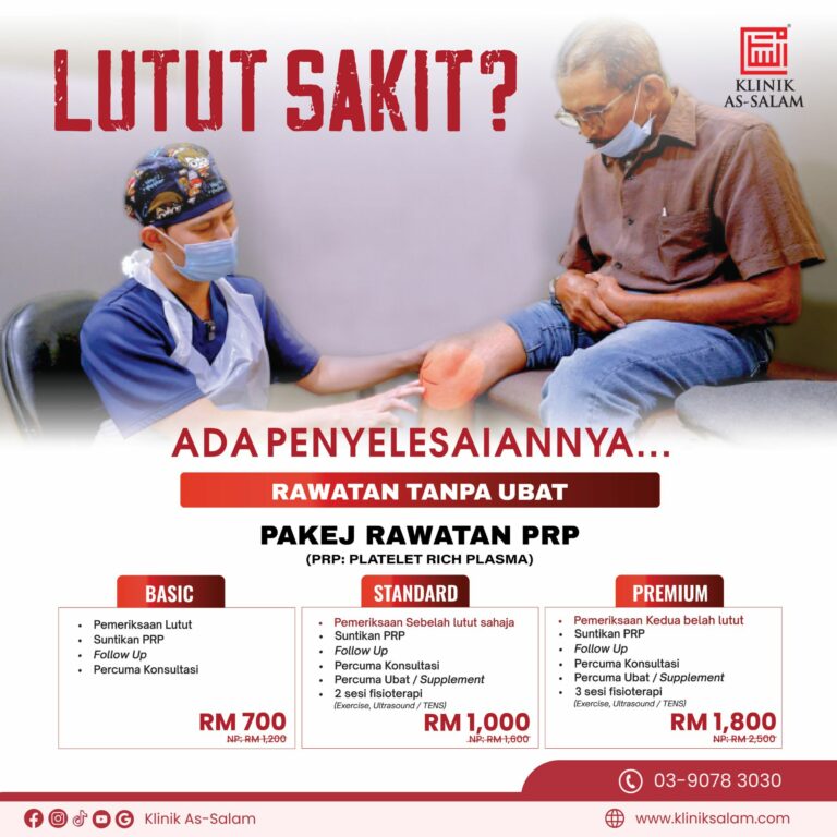 Rawatan Sakit Sendi Lutut Klinik As-Salam Pekan Kerling - Klinik As-Salam